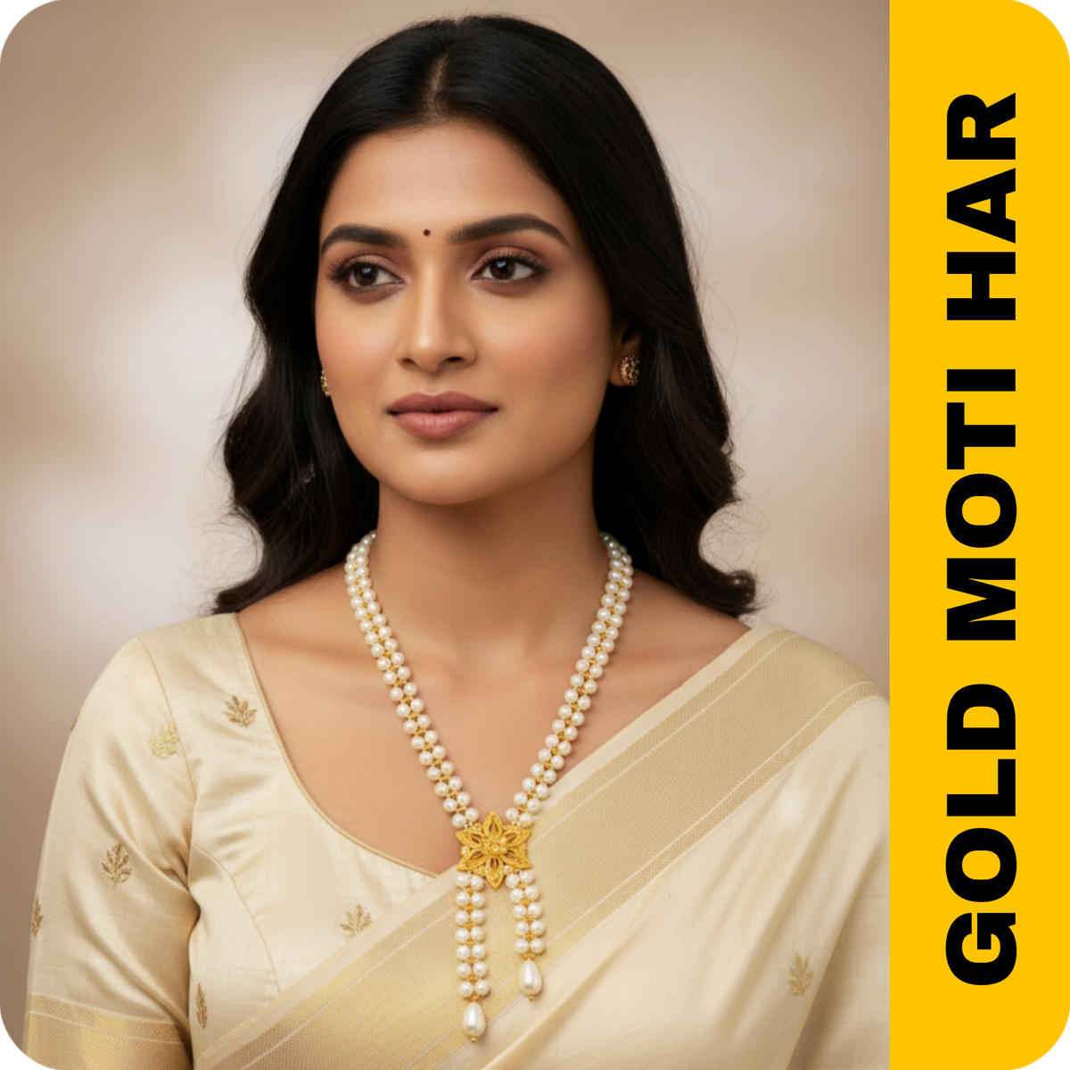 GOLD MOTI HAR - THE RAJLAXMI JEWELLERS