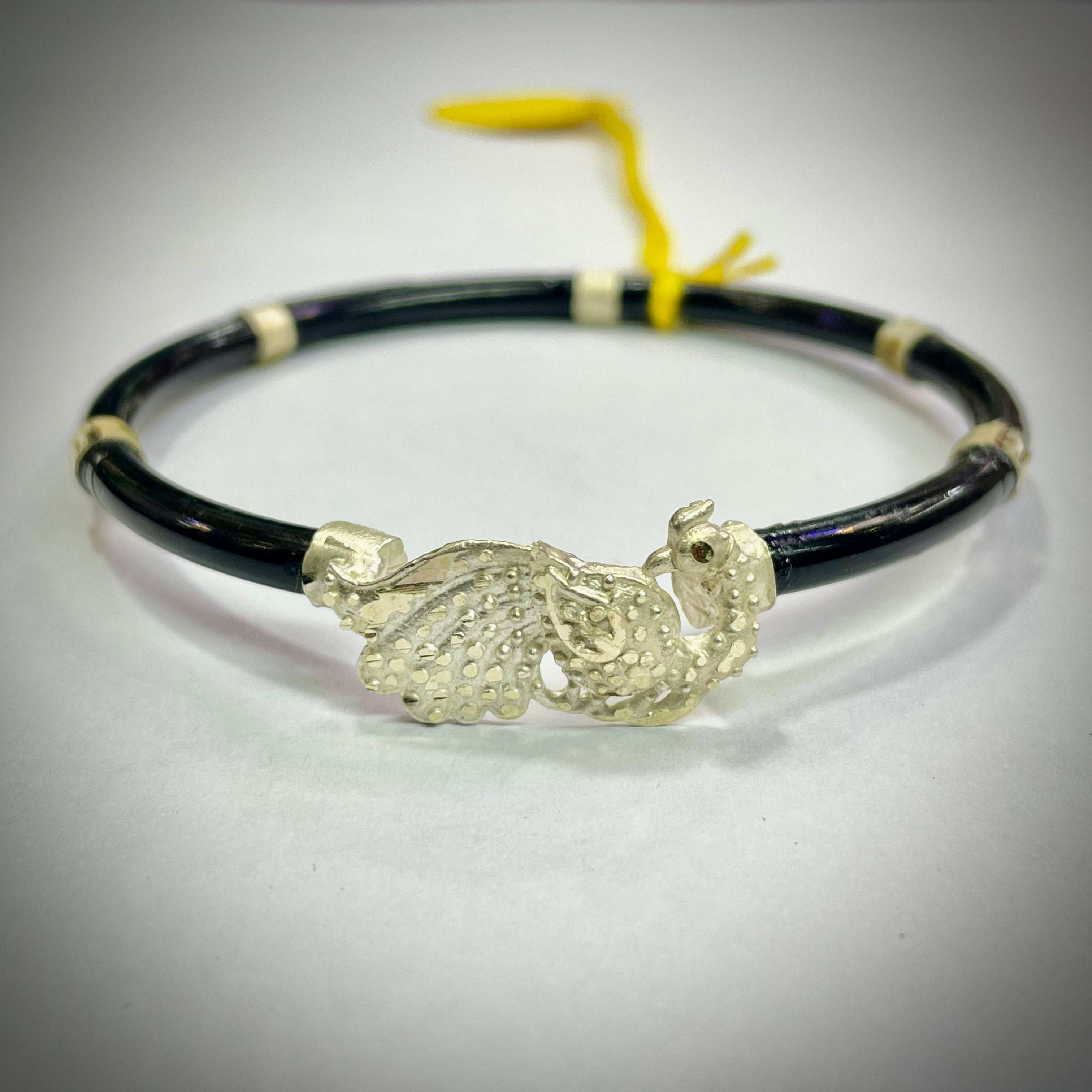 TRJ (RP) BLACK DESIGN 725 ORIGINAL SILVER NOA BANGLES FOR WOMEN 1 PIEC ...